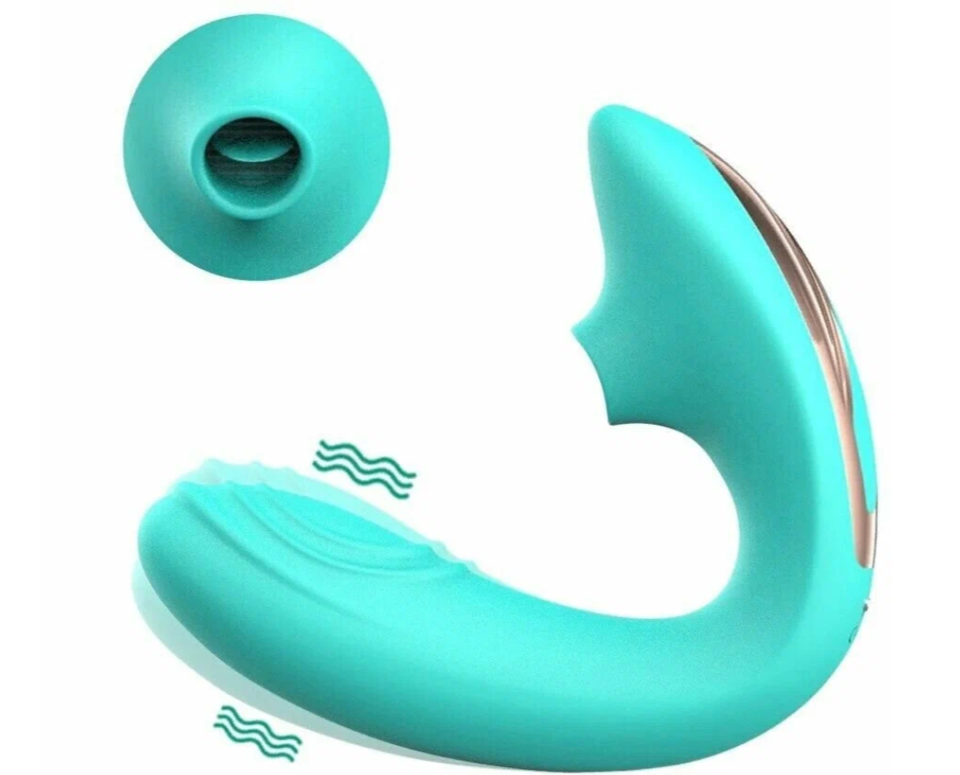 Вибростимулятор Funtasy tongue love (голубой) Вакуумная стимуляция + Вибрация реалистичные ощущения / вибратор женский/ вибраторы для девушек/ фаллоимитатор/+18/ Фиолетовый