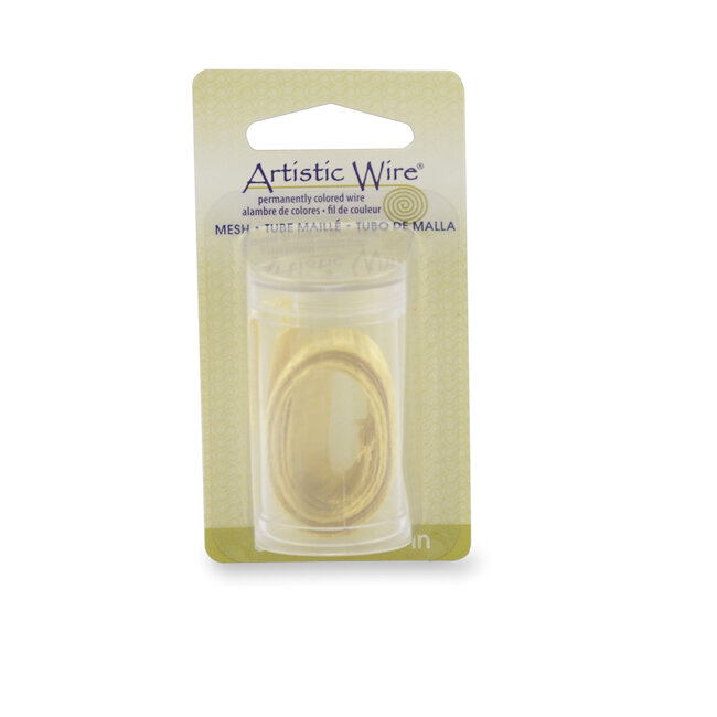 Металлическая ювелирная сетка, 10мм, Artistic Wire, цвет золотистый, 80 см, в пластиковой баночке, 1 шт.