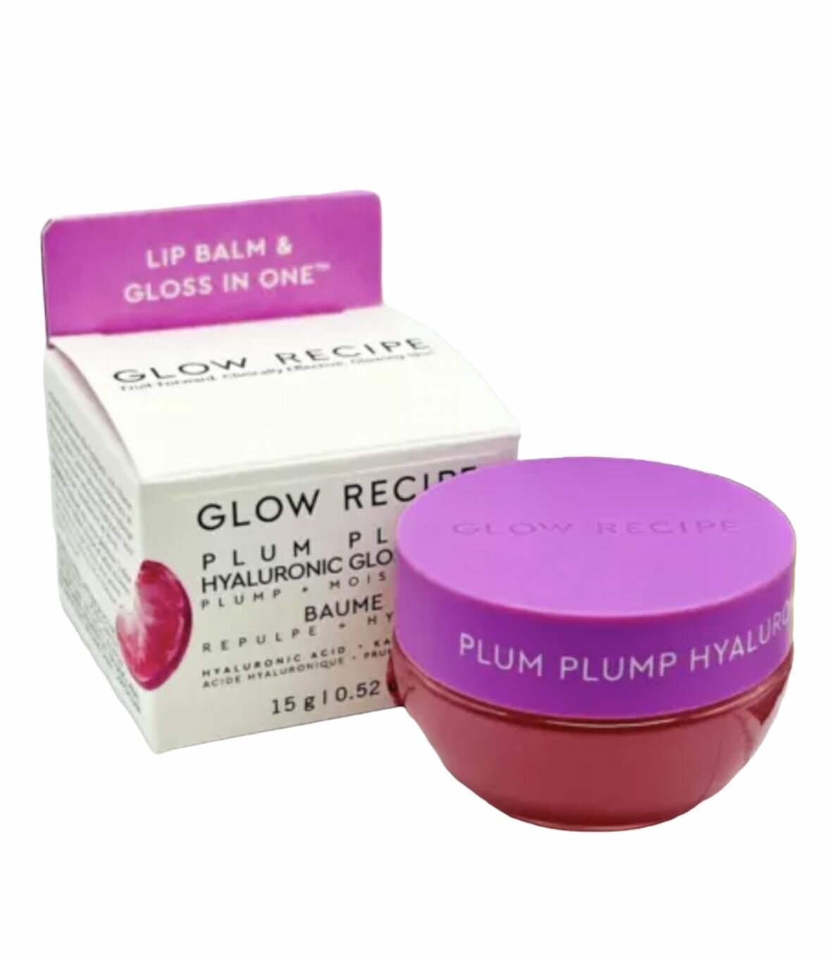 Glow Recipe Бальзам для губ 15 г Plum Plump Hyaluronic gloss baume