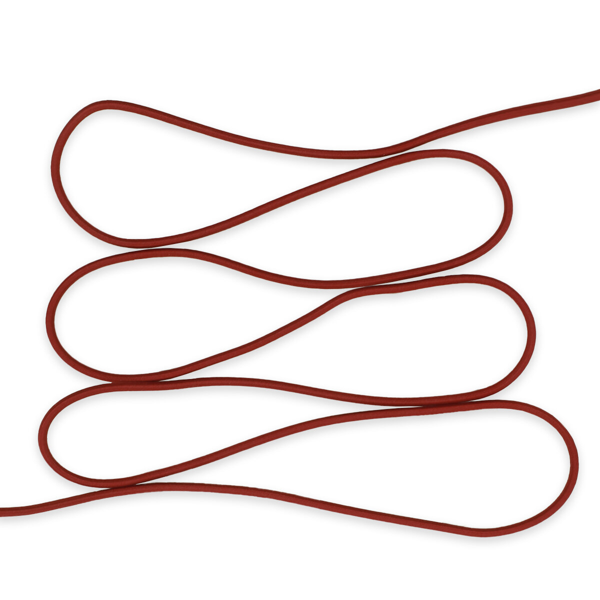 Шнур эластичный 3 мм*30 м, для рукоделия и шитья, эластичность 140%, бордовый, Нудольская фабрика