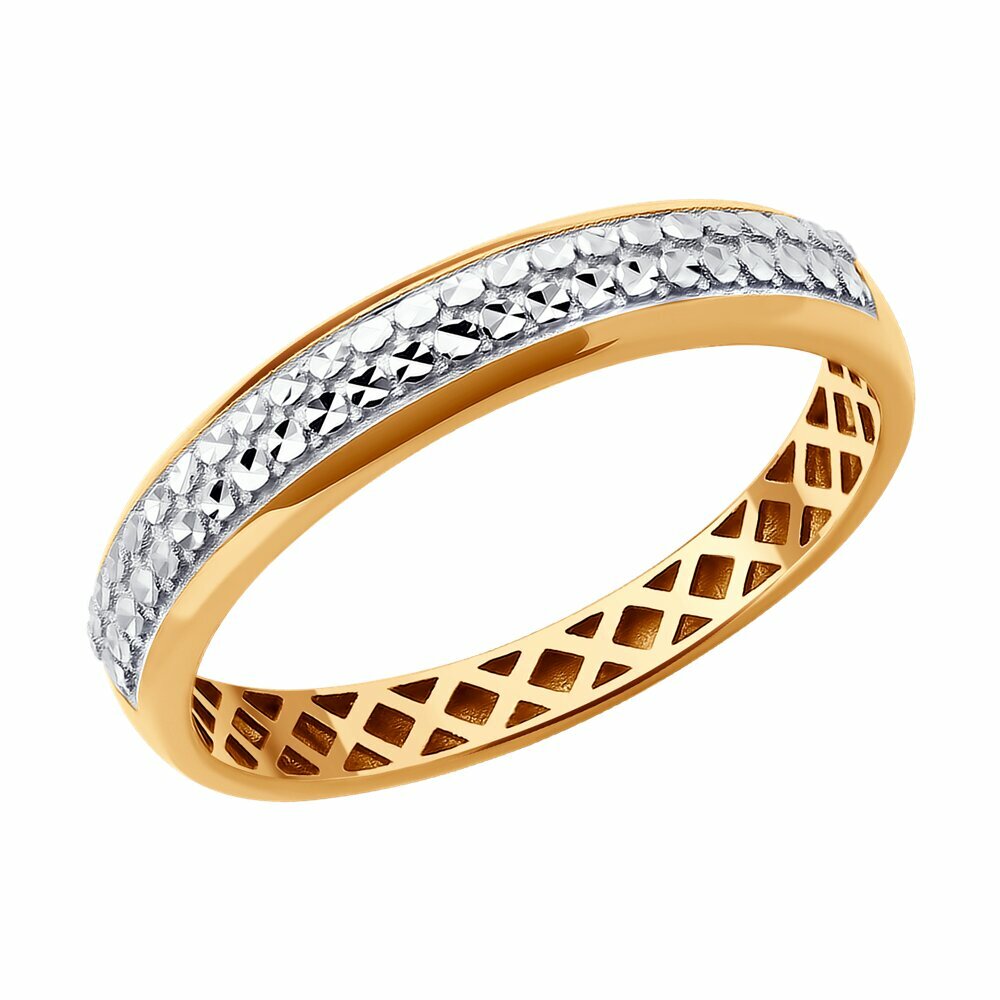 Кольцо обручальное, красное золото, 585 проба