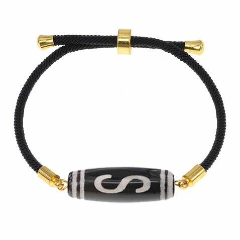 Буддийский браслет с Тибетской бусиной Дзи Денежный крючок, натуральный камень Агат, мужской и женский амулет для привлечения денег