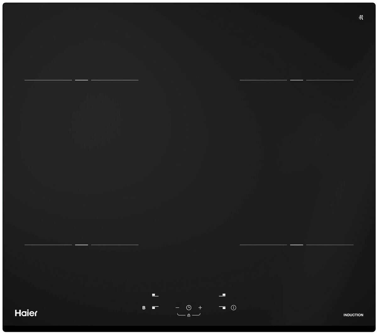 Электрическая варочная панель Haier HHY-Y64NPVB 59 см, 4 конфорки стеклокерамика, черный
