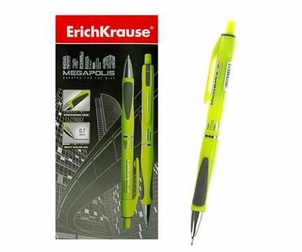 Карандаш механический Er.Krause Megapolis Concept 0,7мм корпус желтый неон 44588 . Комплект из 12 карандашей