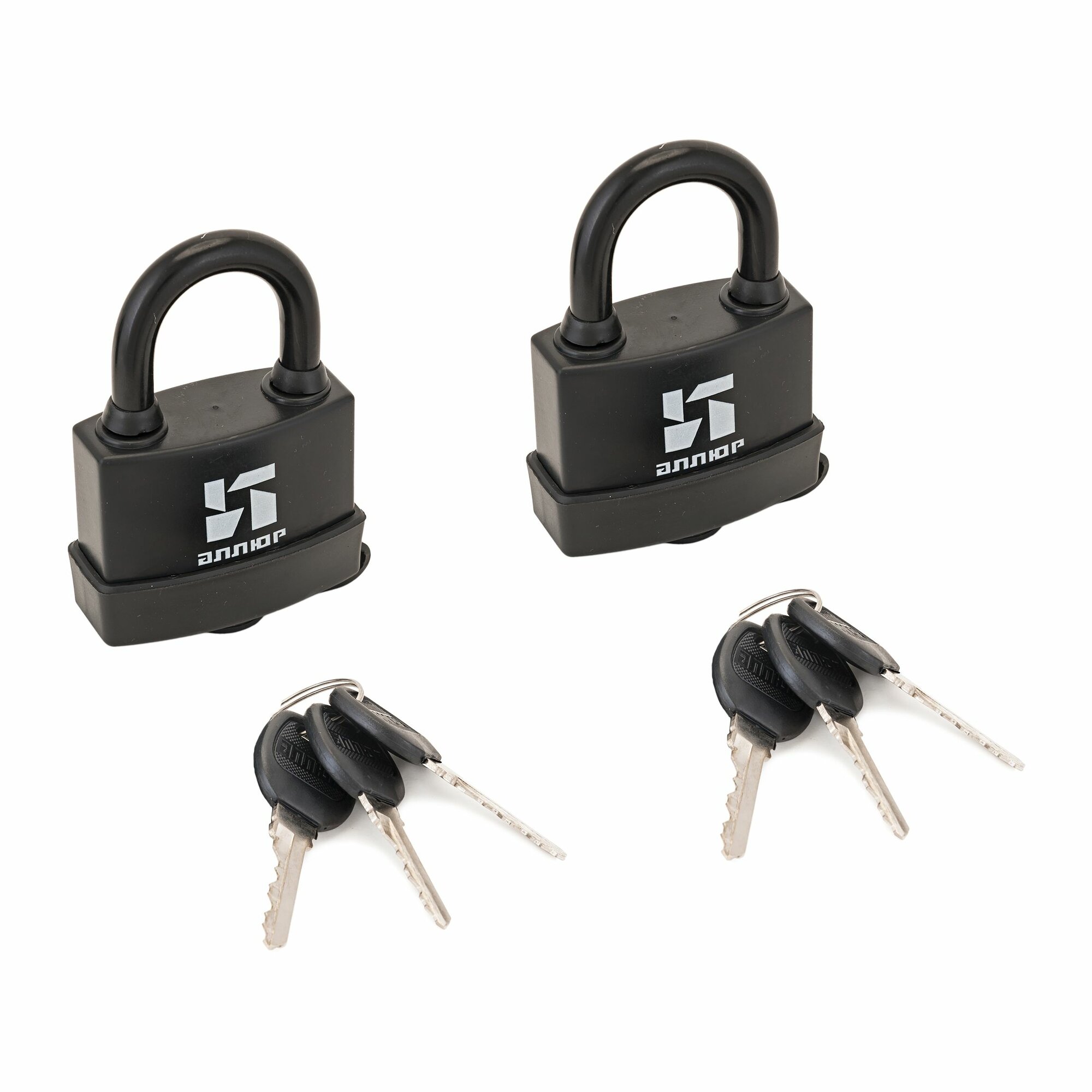 2 навесных замка под 1 ключ Аллюр ВС 1Ч-374П KA Тип 2