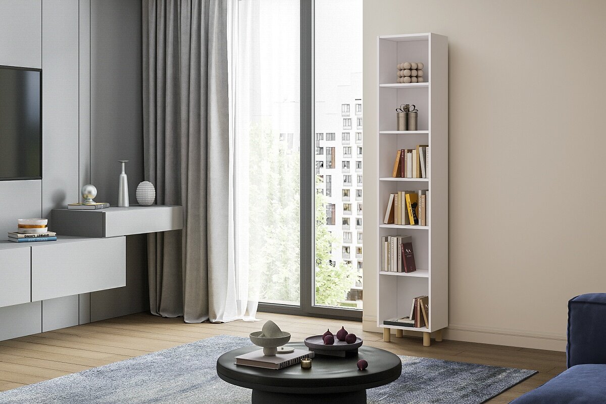 Шкаф книжный стеллаж Билли Сканди Billy по мотивам Икея Ikea - 10 40x28x209