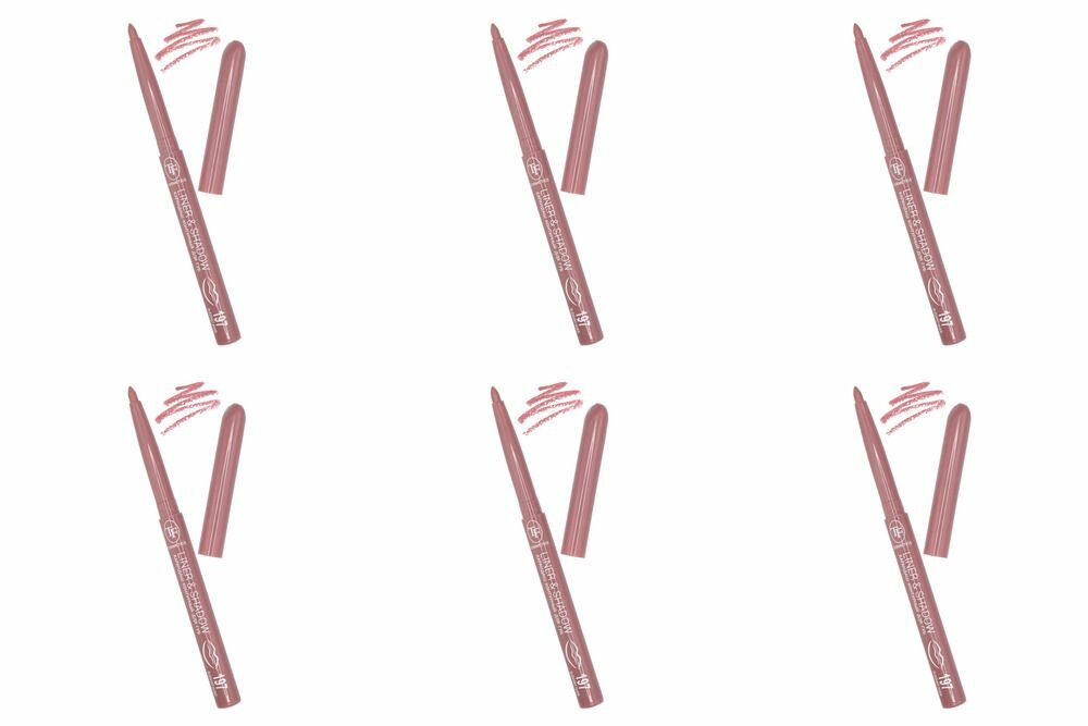 TF cosmetics Карандаш для губ, автоматический, тон 197, элегантный нюд,6 шт
