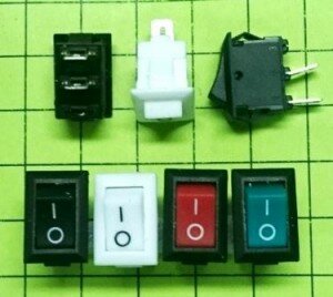 Выключатель SC 719 2c зеленый (SMRS-101-1) off-on