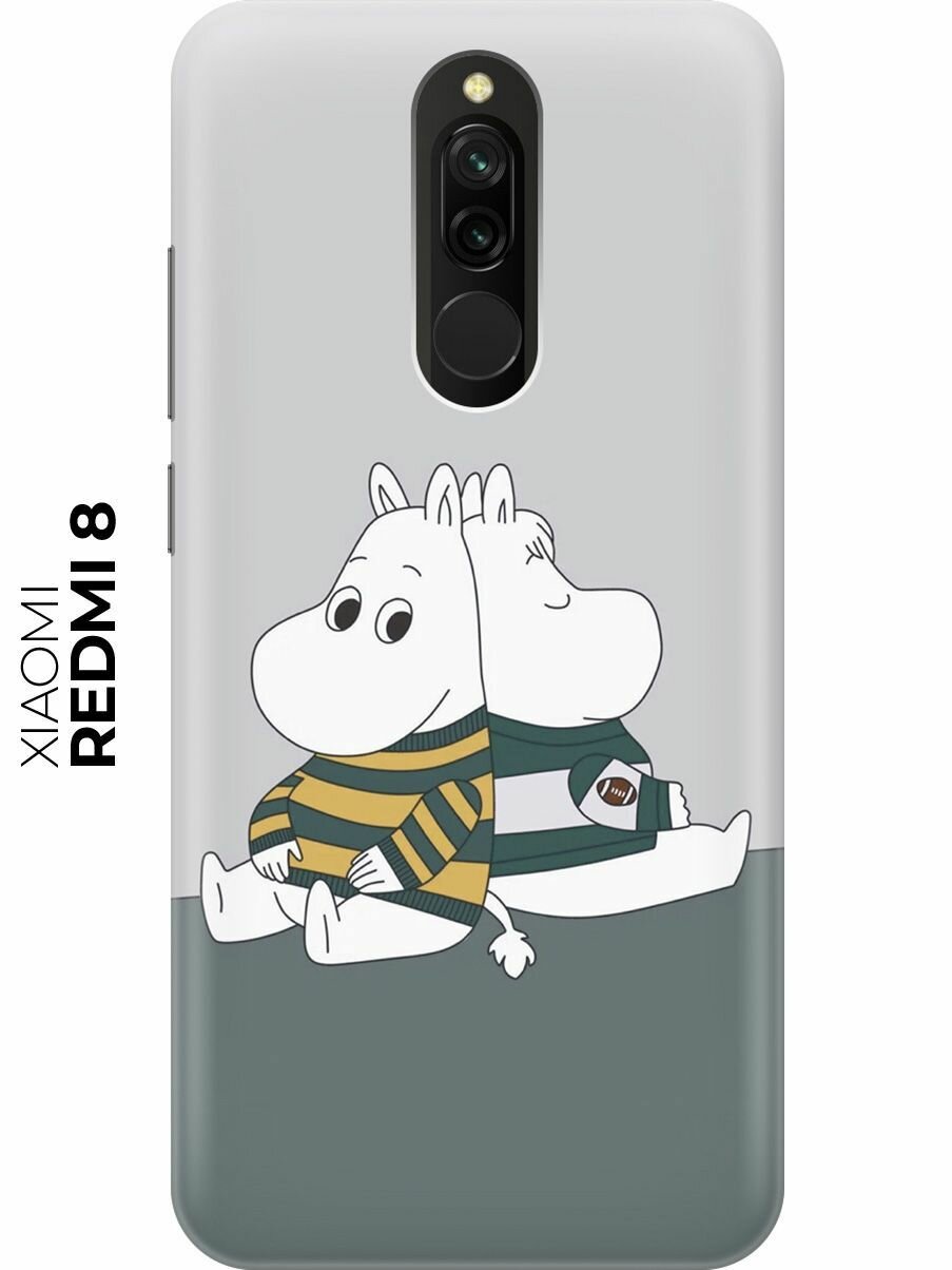 Силиконовый чехол Муми-тролли на Xiaomi Redmi 8 / Сяоми Редми 8