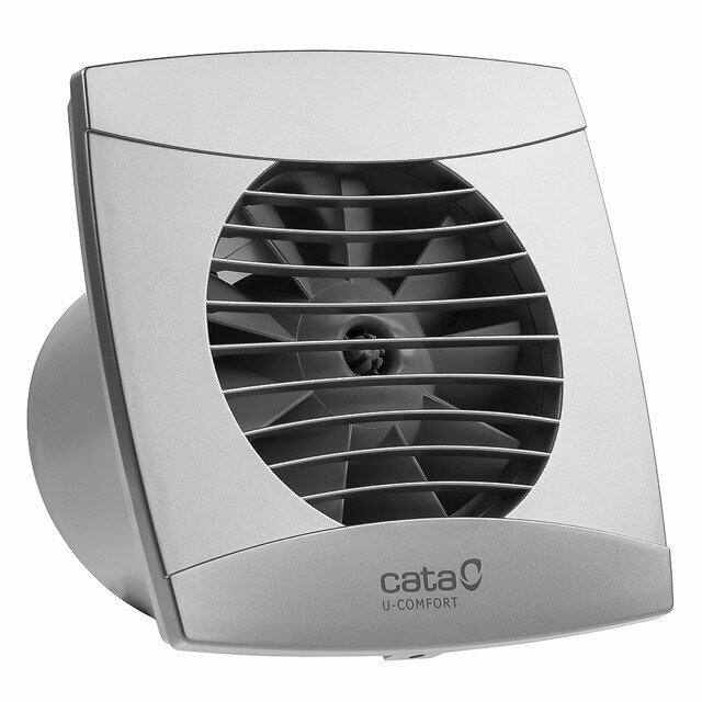 Вентилятор фланцевый CATA UC-10 STD SILVER с обратным клапаном серебристый для помещений