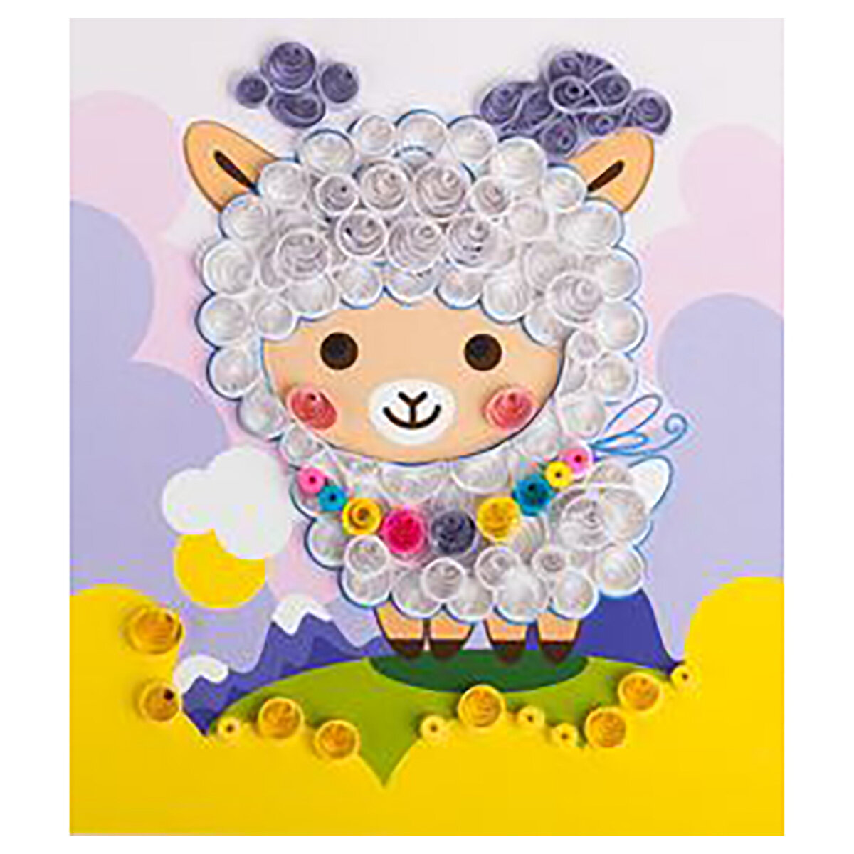 Lori Набор квиллинг Панно №2 Овечка Квл/ф-003-ZC11 для творчества и оформления интерьера