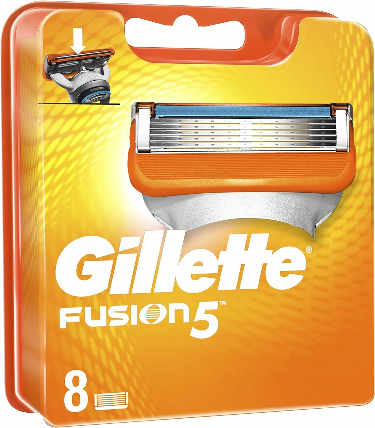 Сменные лезвия Gillette Fusion5 муж. 5 лезвий, упаковка блистер 8штук