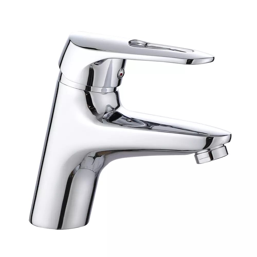 Смеситель для умывальника и раковины из латуни V164011 цвет хром от бренда Vieir