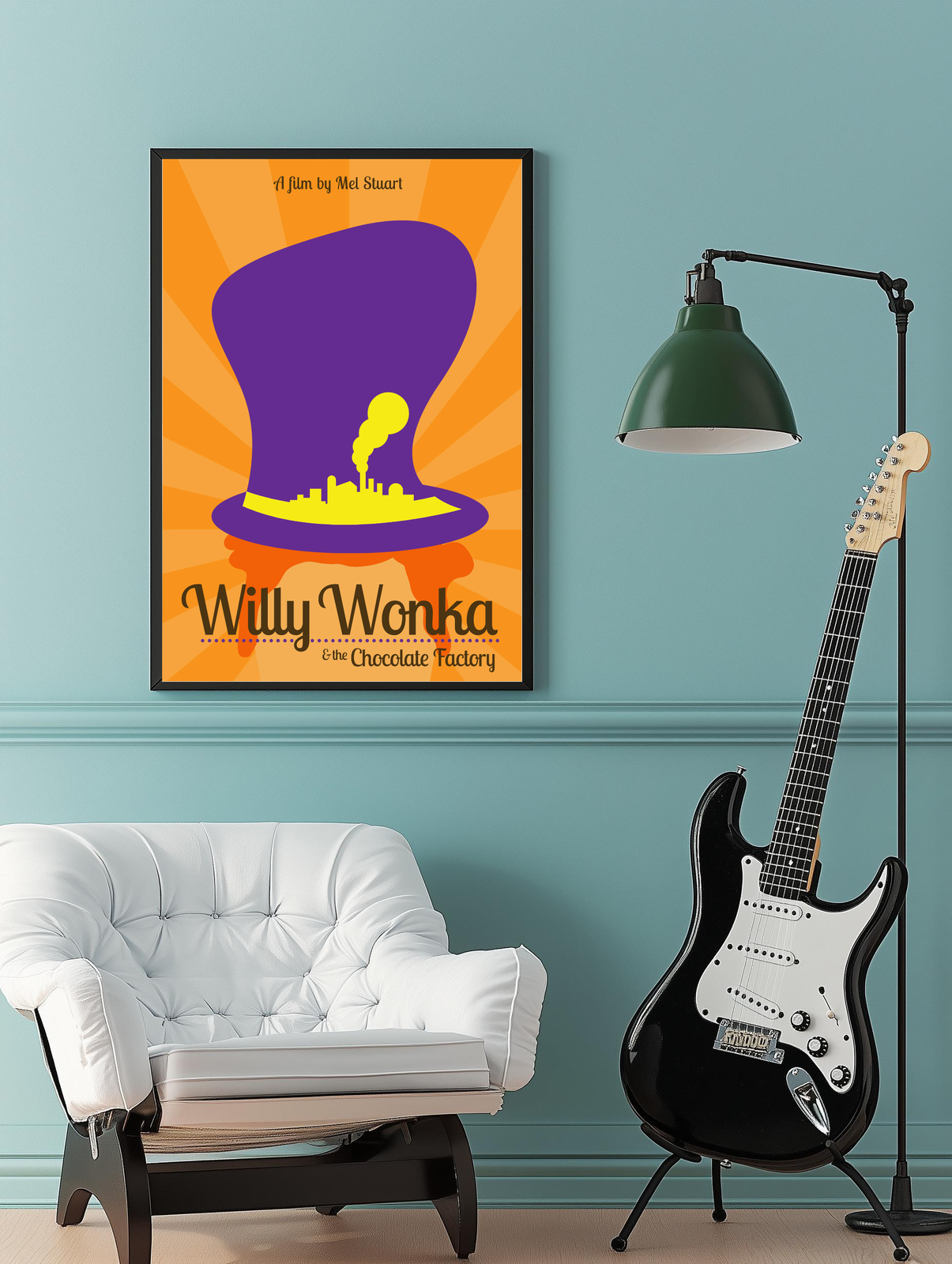 Постер "Шляпа Вилли Вонки" 40x60 без рамы