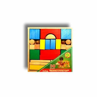 Конструктор 30 деталей (окрашеный), 3 штуки