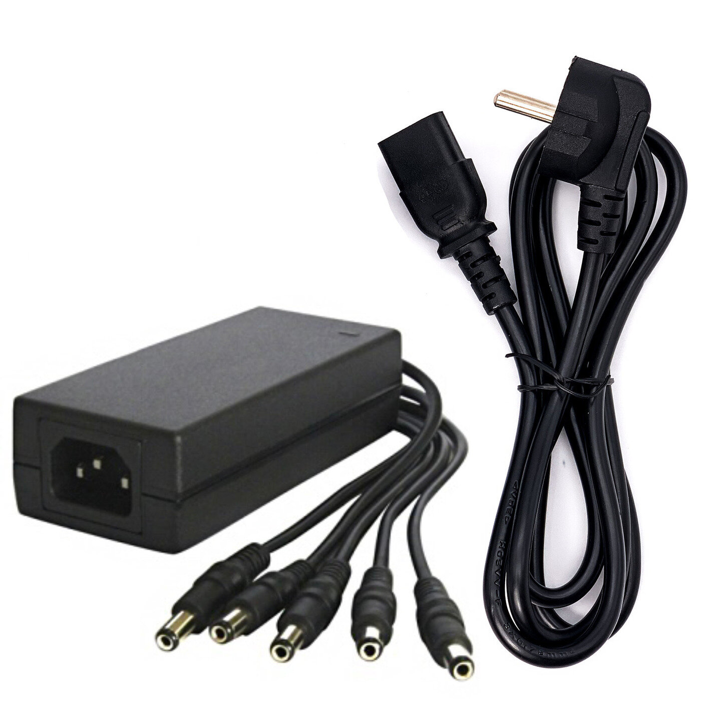 Блок питания (сетевой адаптер) универсальный 12V/5A 5 выходов