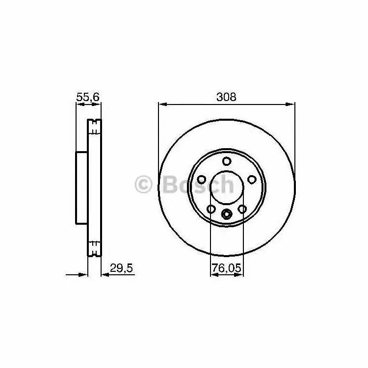 Диск тормозной перед BOSCH - 0986479211