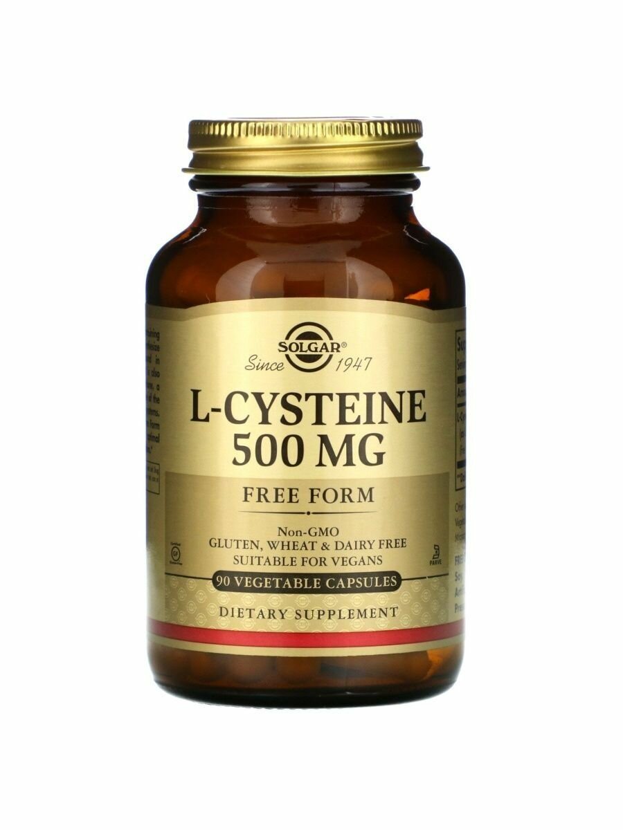 Solgar L-Cysteine 500 mg Vegetable 90 Capsules