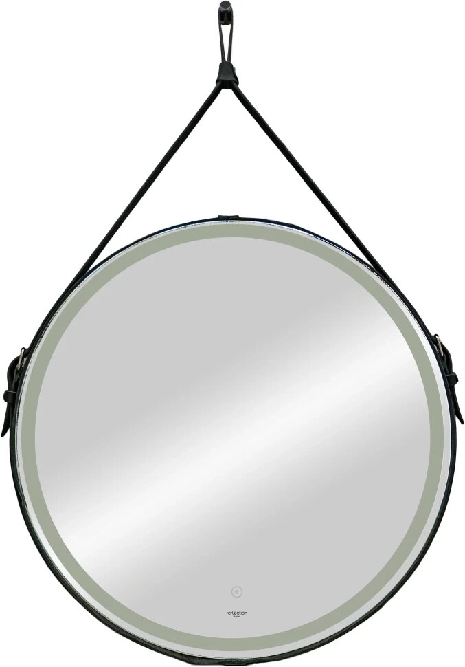 Зеркало Reflexion Skin RF5325SK 65x65 см, с LED-подсветкой, сенсорным выключателем, диммером, черный