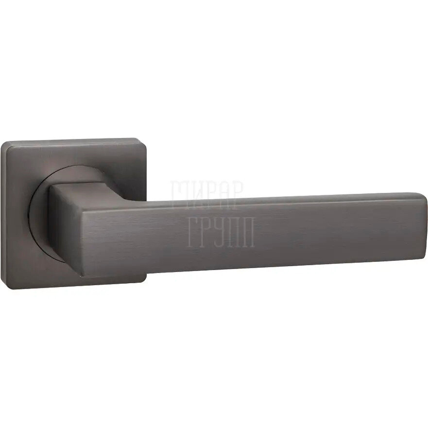 Дверная ручка Ajax (Аякс) на квадратной розетке "OPTIMA" JK графит