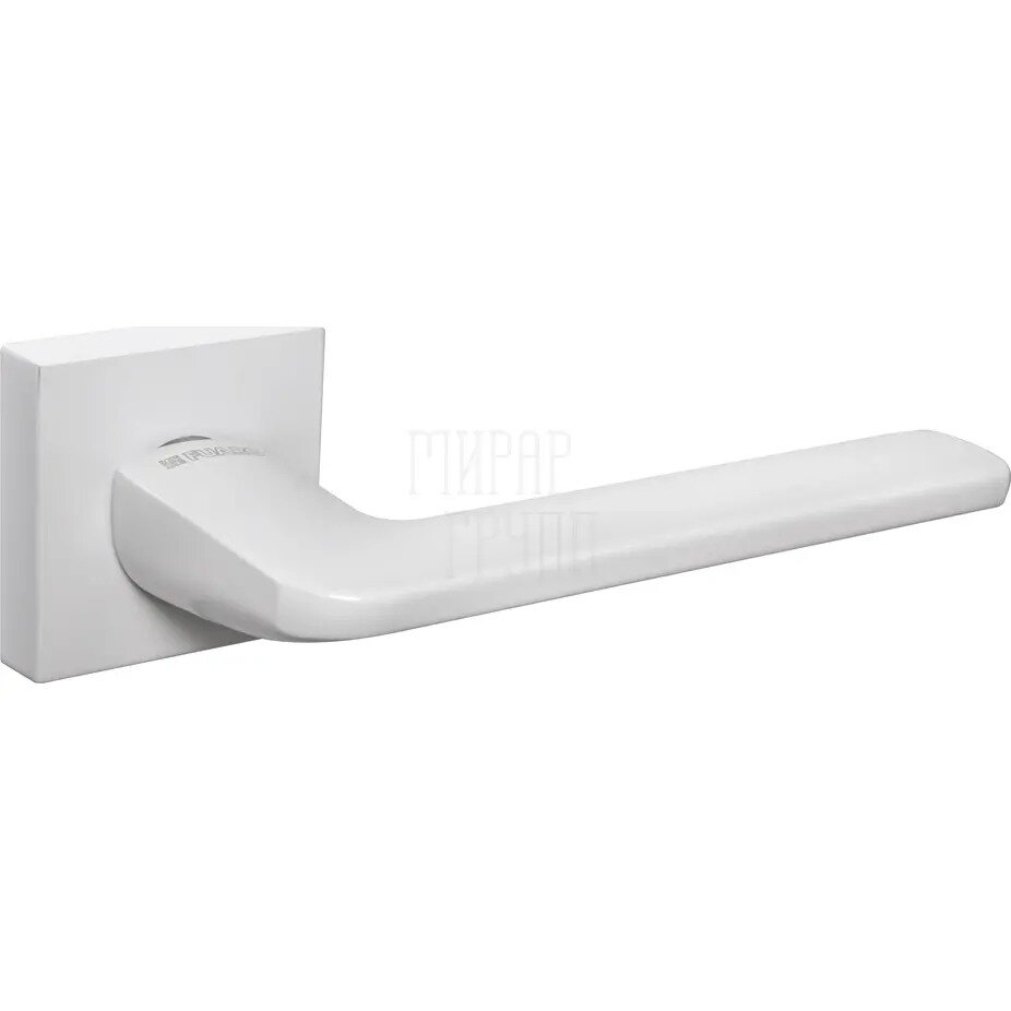 Дверная ручка на квадратной розетке Fuaro (Фуаро) "FLOW" DM белый