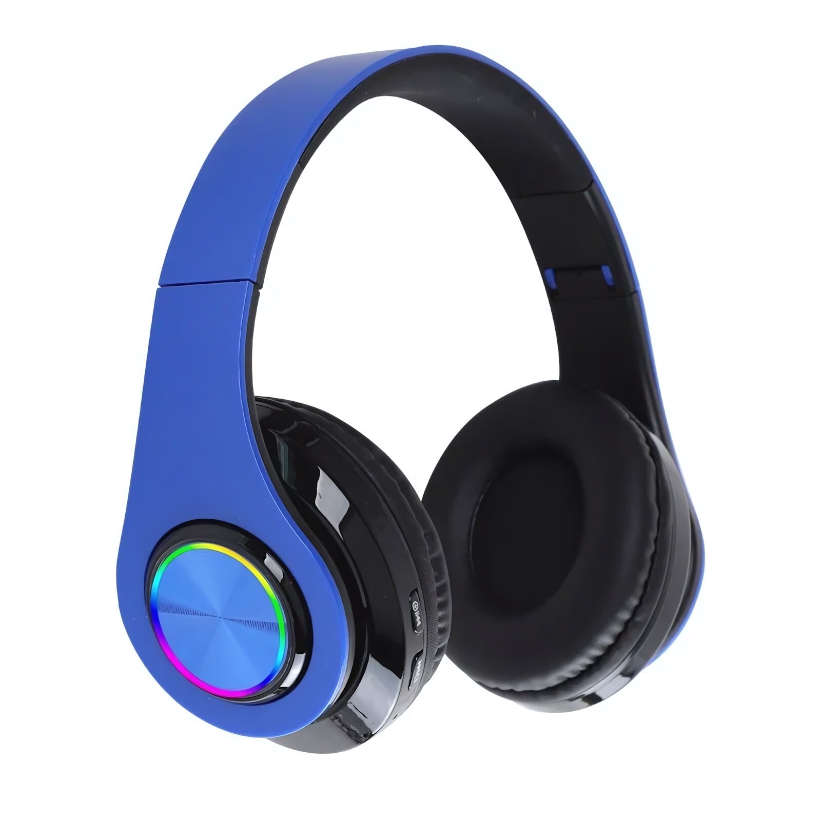 Наушники B39 Wireless Headset, Bluetooth 5.0, складная конструкция, RGB-подсветка, синие