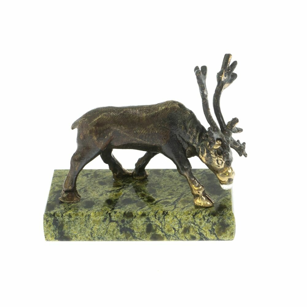 Статуэтка "Олень" малый змеевик бронза 120073