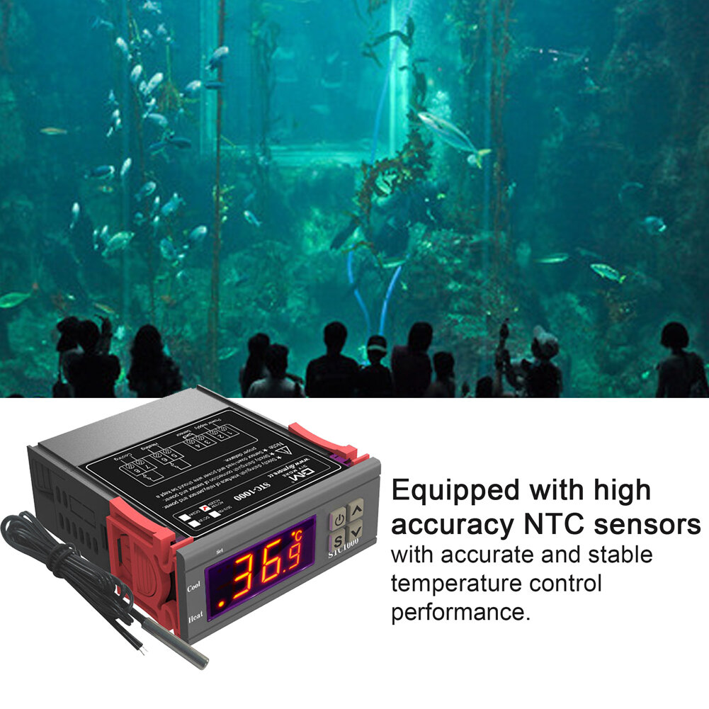 Терморегулятор STC-1000, 110-220V, нагрев/охлаждение, с задержкой, сигнализация