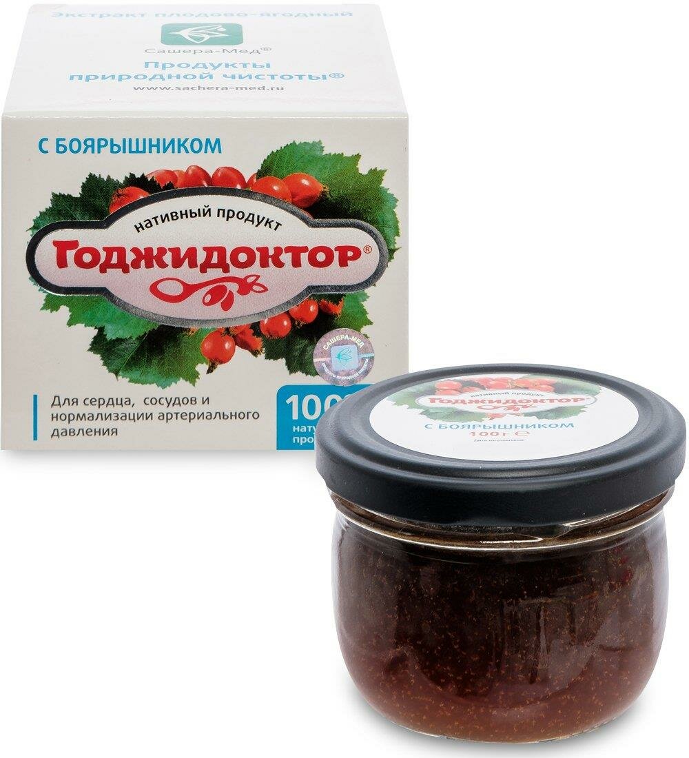 Годжидоктор Экстракт плодово-ягодный с боярышником, 100 г A2134487 Сашера-Мед