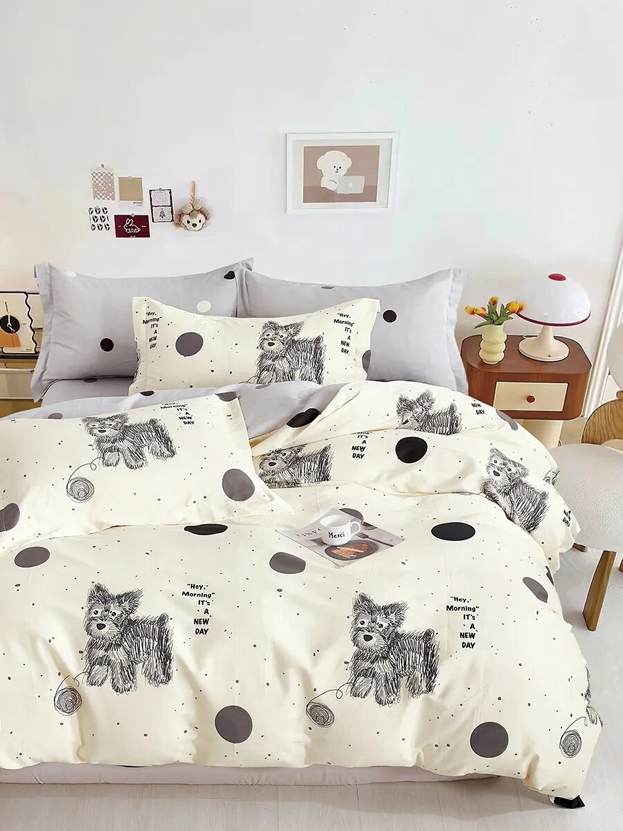 Постельное белье двуспальное хлопок наволочки 70х70 Twill