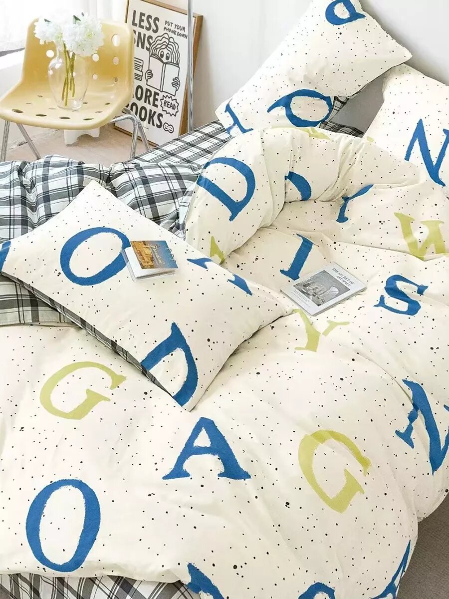 Постельное белье евро 4 наволочки Novella