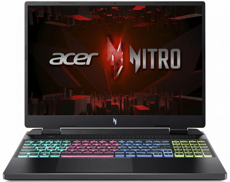 Ноутбук игровой Acer Nitro 16 AN16-41-R3YQ NH. QKDCD.001, 16", IPS, AMD Ryzen 7 7735H 3.2ГГц, 8-ядерный, 16ГБ DDR5, 1ТБ SSD, NVIDIA GeForce RTX 4070 - 8 ГБ, Windows 11 Home, черный