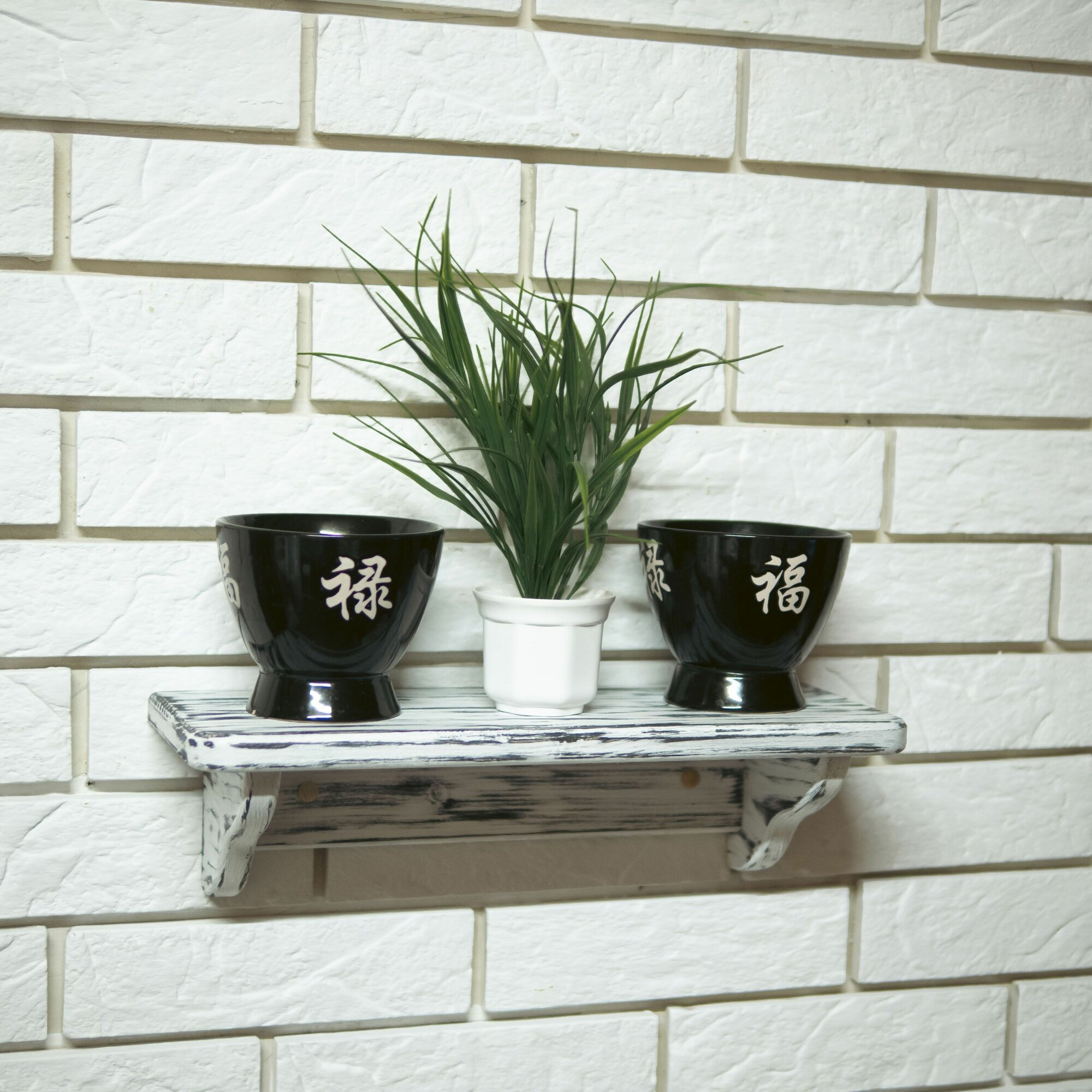 Полка на кухню SKANDY PROVENCE WHITE 600 натуральное дерево белый цвет