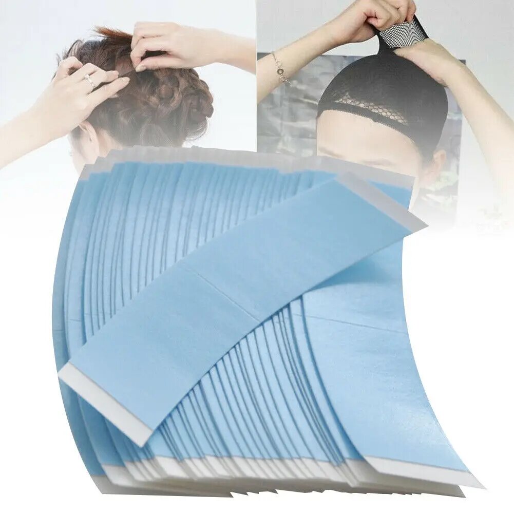 Синяя водонепроницаемая клейкая лента для париков 36 шт.