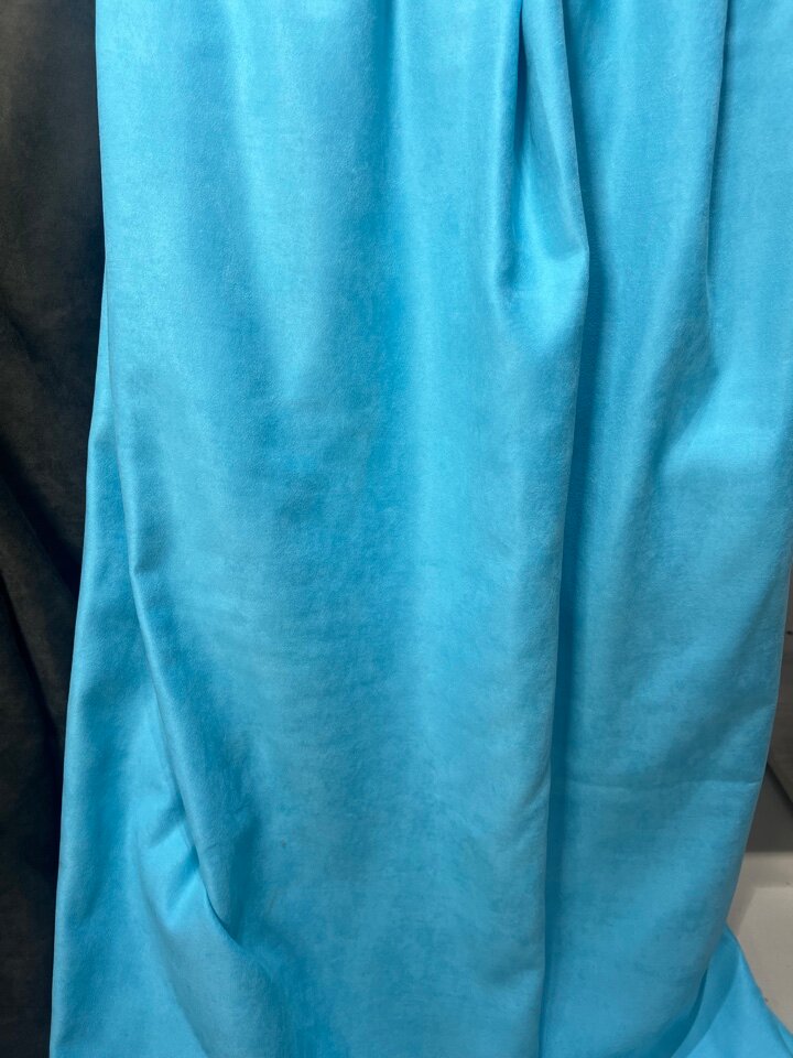 Портьерная Ткань Нубук, Бирюзовая, 3x3 м