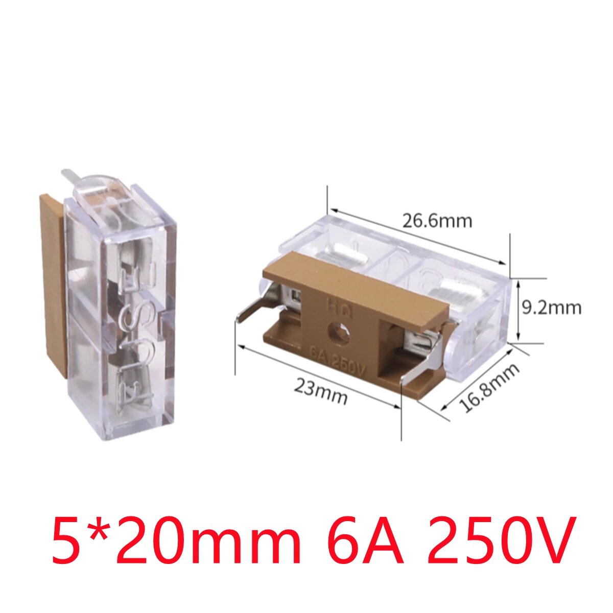 Держатель предохранителей YQSiNYUE 6x30mm 5x20mm 10PCS, 5x20mm