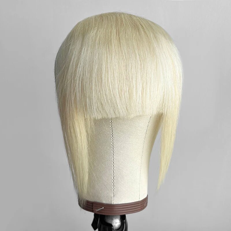 Блондинка Platinum Blonde 60, челка из натуральных волос