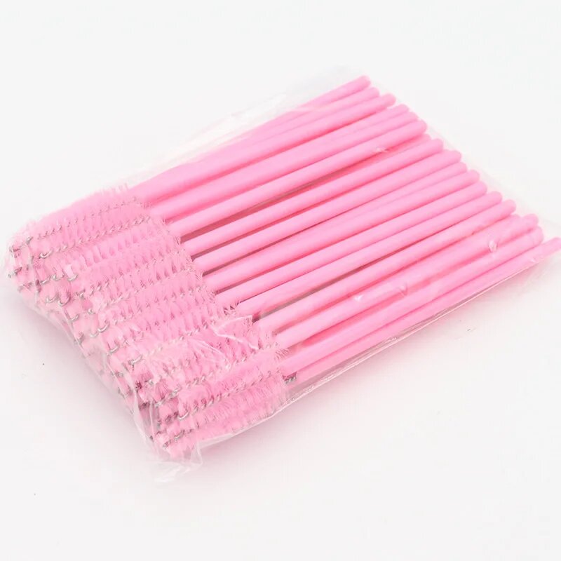 FUNMIX Одноразовые щеточки для ресниц 50 шт 50pcs Pink