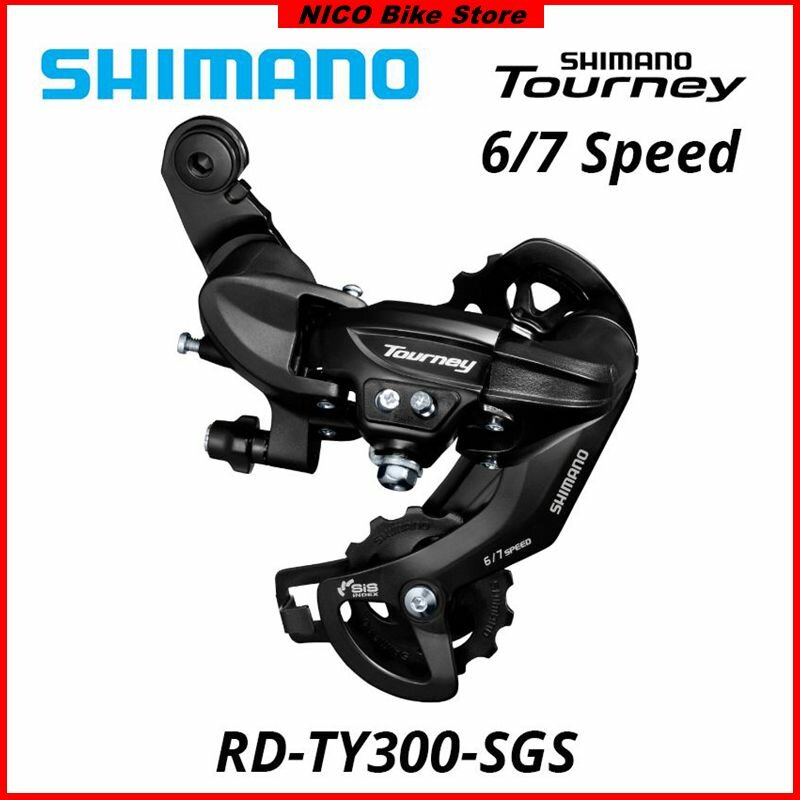 Переключатель скоростей задний, Shimano RD-TY300, серия Tourney, 6/7 скоростей, черный