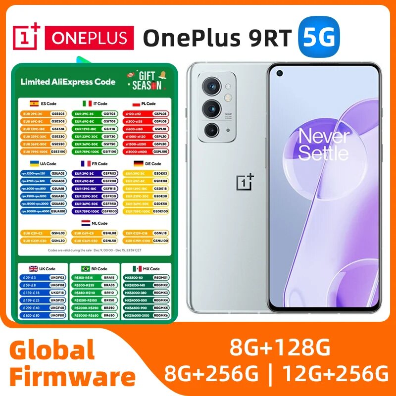 Смартфон OnePlus 9RT 5G, 8/128ГБ, 8/256ГБ, 12/256ГБ, china, б/у, 8 ГБ ...