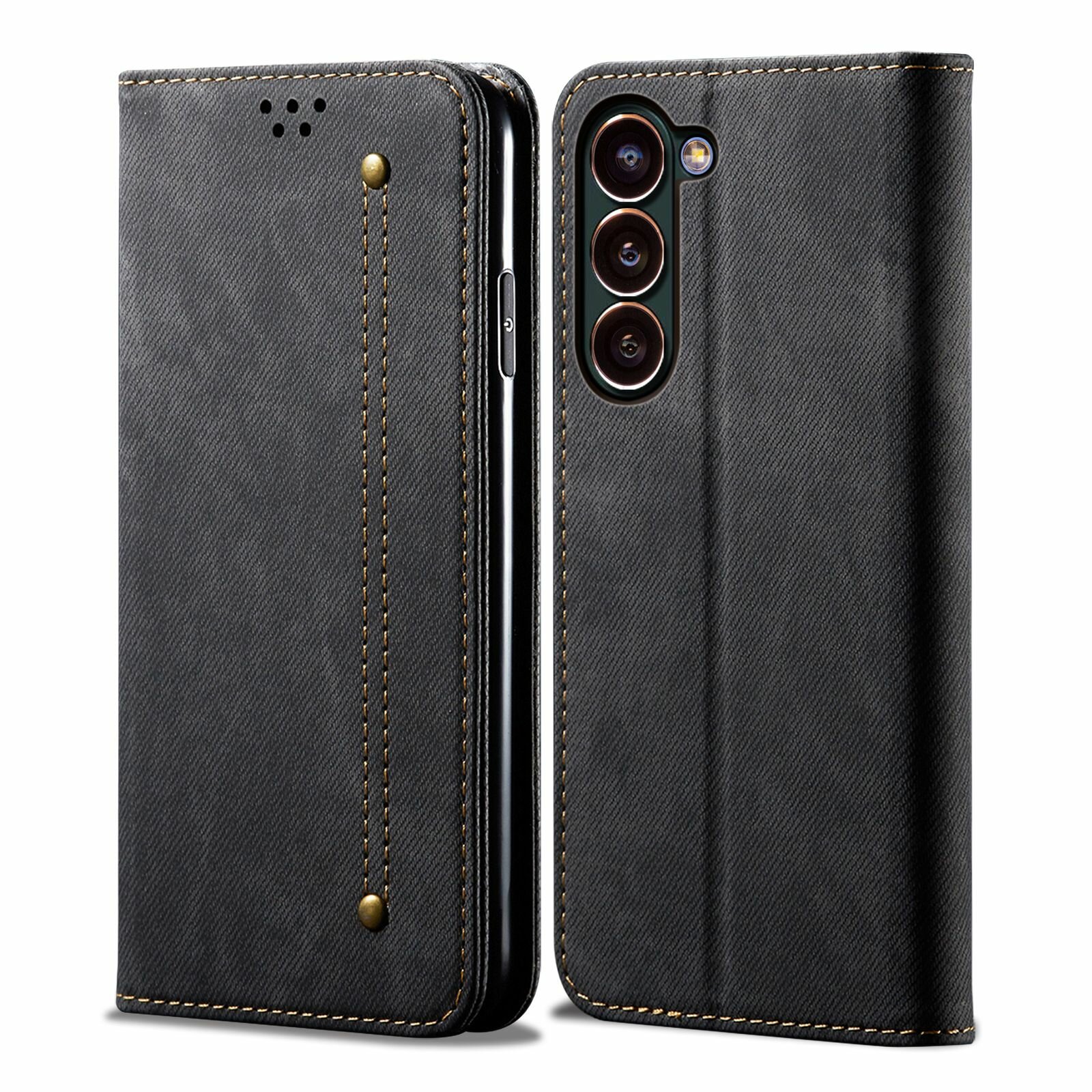 ESEBLE Кожаный чехол для Samsung Galaxy S23 Plus / S23+ (Самсунг s23 plus, Самсунг галакси с 23 плюс, с23+) / Защитный чехол книжка с визитницей из экокожи
