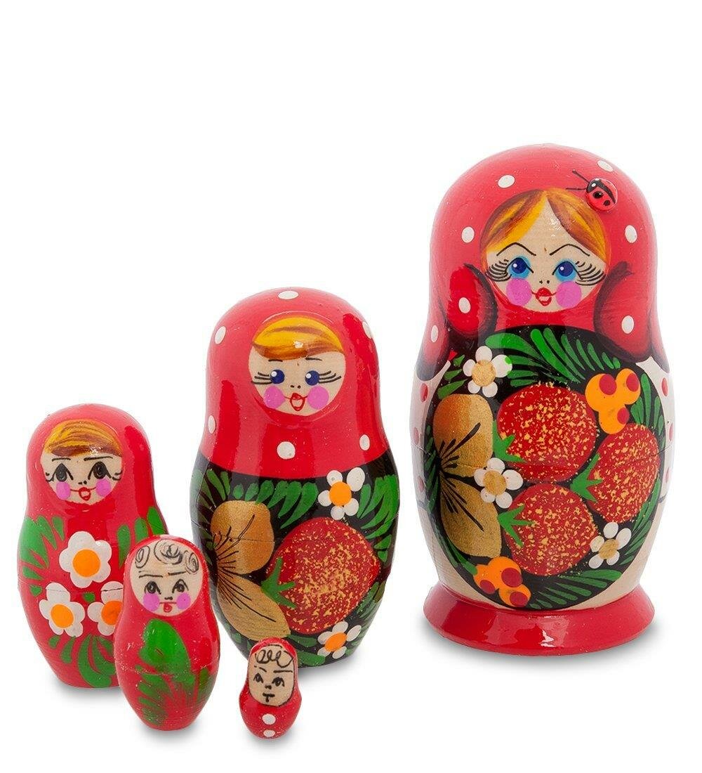 Матрешка 5м "Настя" мал. A2166067 Народные промыслы, Дерево липа, краски, лак