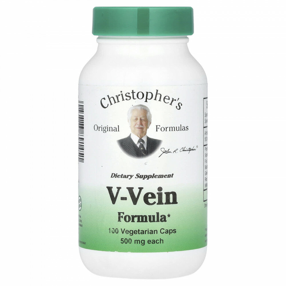 Christopher's Original Formulas, V-Vein Formula, 100 вегетарианских капсул