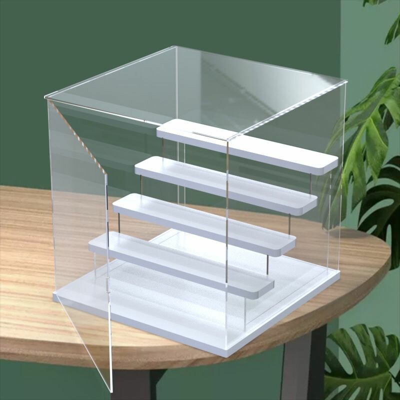 Шкаф-витрина Акриловый стеллаж для хранения большой емкости, коробка ручной работы, пылезащитный 292 x 260 x 320 mm