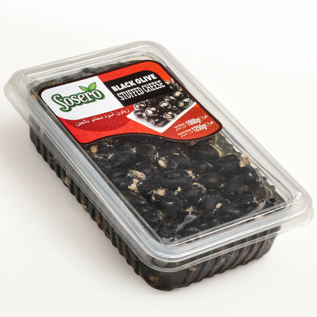 Маслины средние Sosero фаршированные сырным пейниром, 1900 гр, Турция