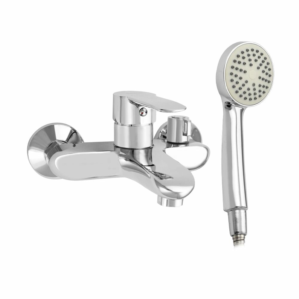 Смеситель в ванную BIANCO 3709 хром шаровый короткий излив