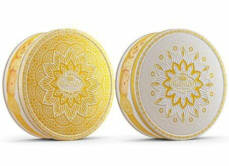 Печенье REGNUM восточные узоры печенье сдобное с сахарной обсыпкой, с вишней, с цукатами /жесть/ 400г