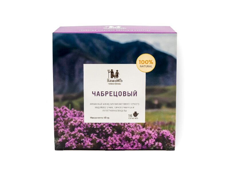 Чай КамлёВъ Чабрецовый (16 саше) /картон/ 48г