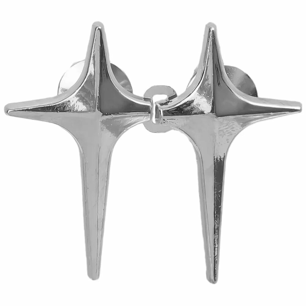 Металлические застежки для джинсов со звездами silver-1set