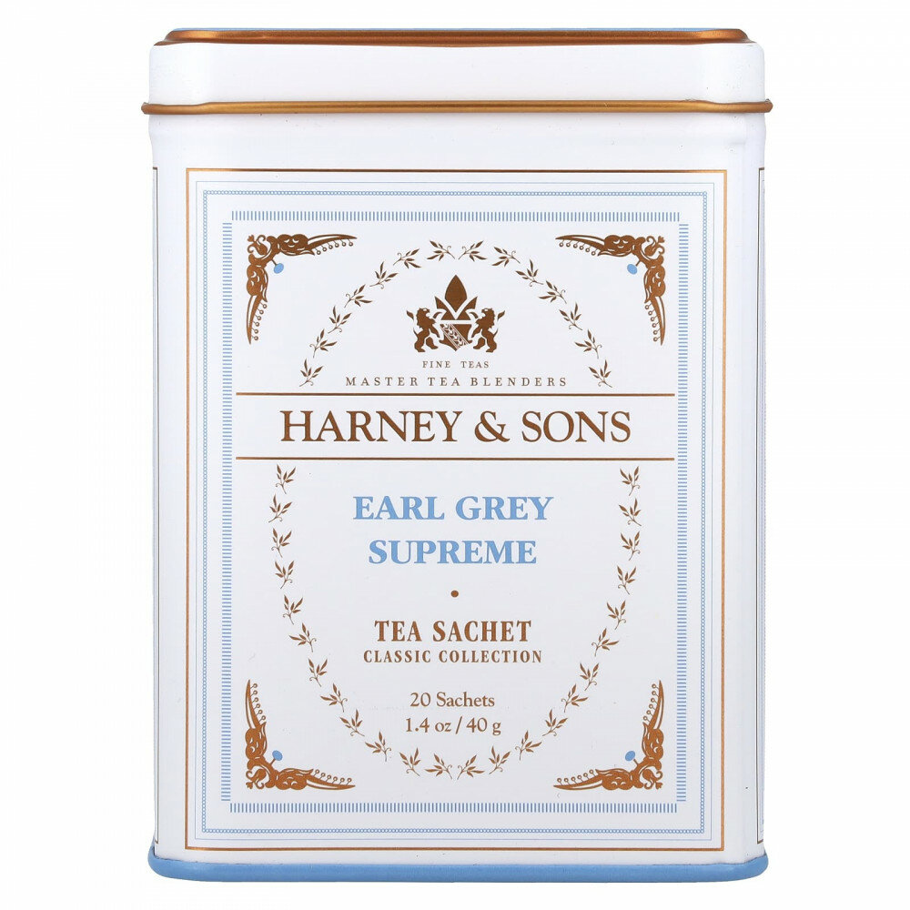 Harney & Sons, Classic Collection, Earl Grey Supreme, 20 пакетиков, 40 г (1,4 унции)